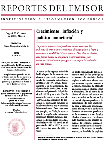 Crecimiento, inflación y política monetaria | Banco de la República ...